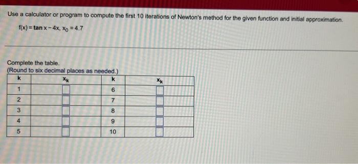 Solved Use a calculator or program to compute the first 10 | Chegg.com