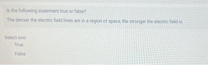 Solved Is the following statement true or false? The denser | Chegg.com