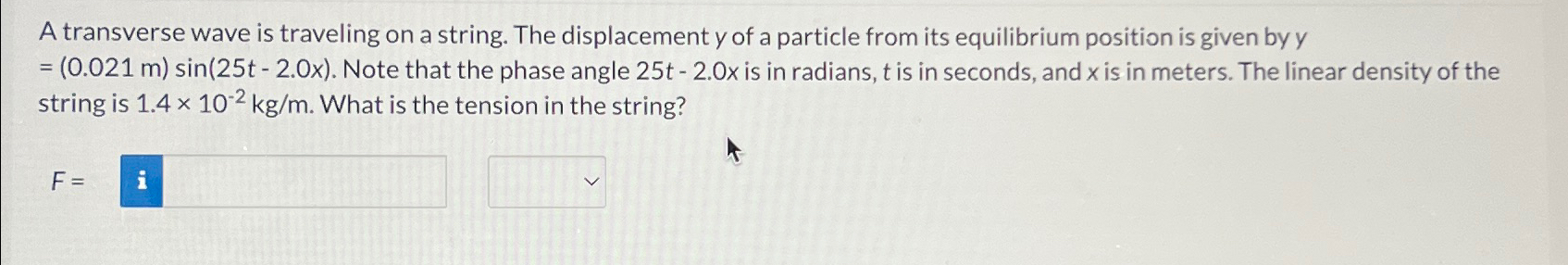 Solved A transverse wave is traveling on a string. The | Chegg.com