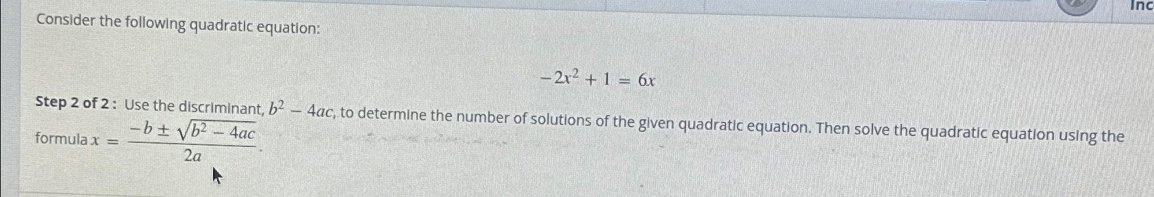 Solved Consider the following quadratic | Chegg.com