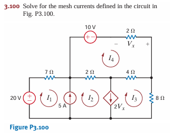 Solved Write the mesh equations defined in the circuit in | Chegg.com