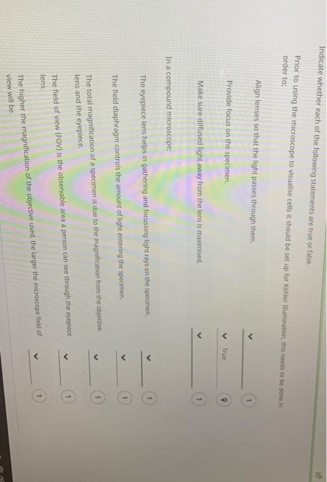 Solved Indicate whether each of the following statements are | Chegg.com