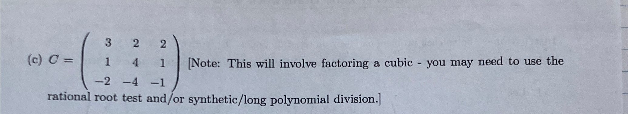 Solved Find eigenvalues and eigenvectors of | Chegg.com