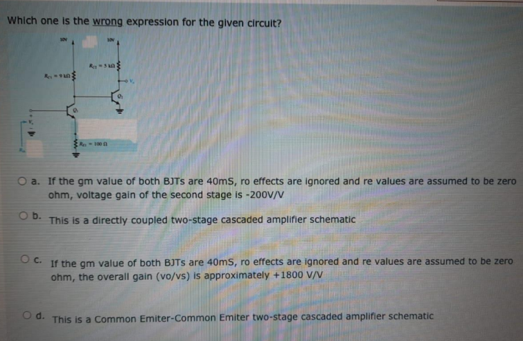 Solved Which one is the wrong expression for the given | Chegg.com