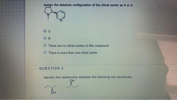 Solved Assign the absolute configuration of the chiral | Chegg.com