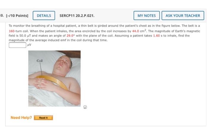 Solved 10. [-/10 Points) DETAILS SERCP11 20.2.P.021. MY | Chegg.com Solved 10. [-/10 Points) DETAILS SERCP11 20.2.P.021. MY | Chegg.com