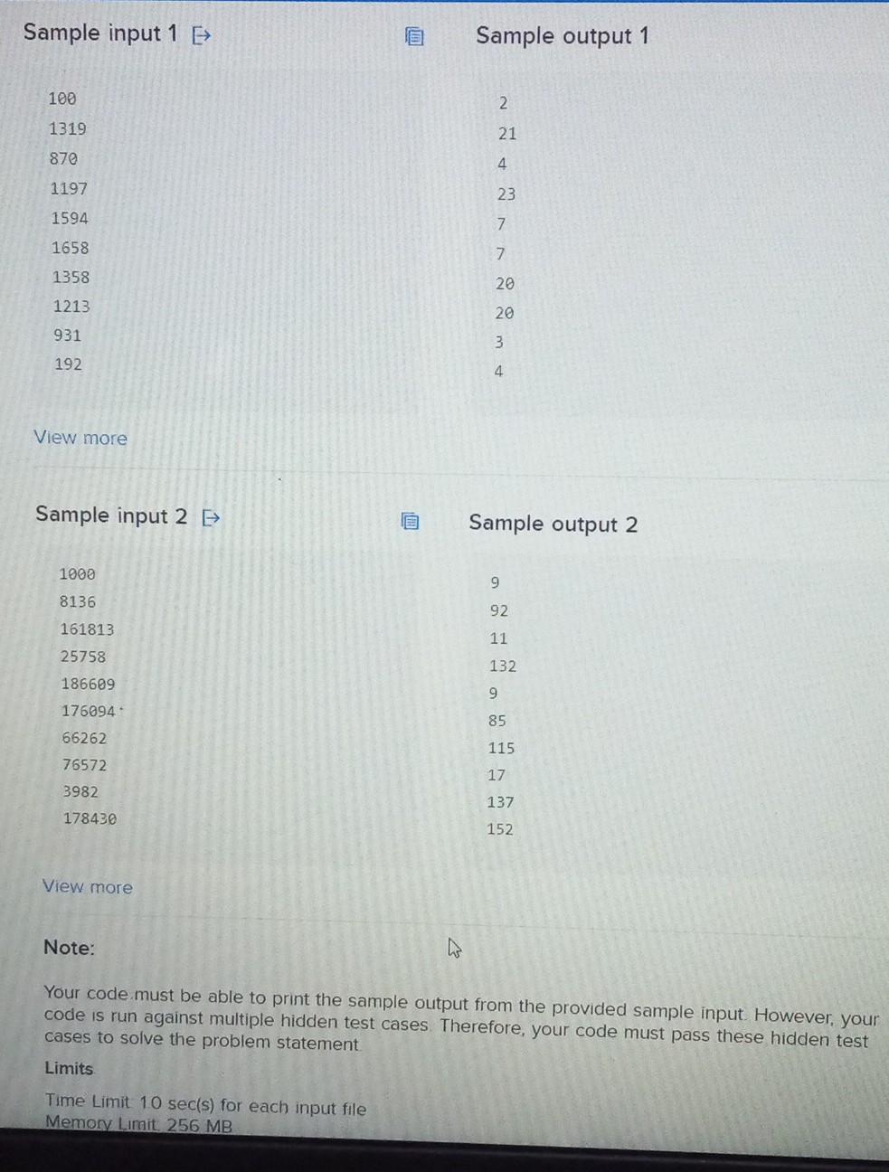 Solved View more View more Note: Your code must be able to | Chegg.com