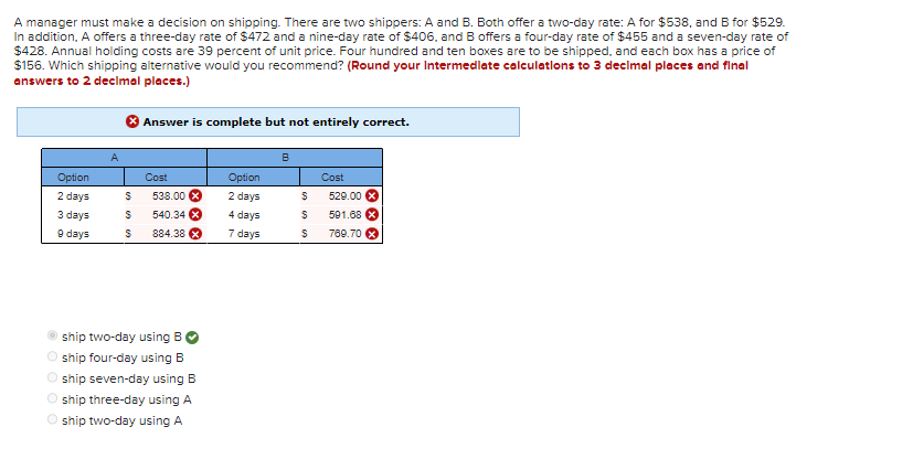 Solved Q3. ﻿Please help me complete the table. A manager | Chegg.com
