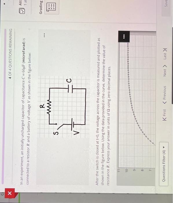 Solved In an experiment, an initially uncharged capacitor of | Chegg.com