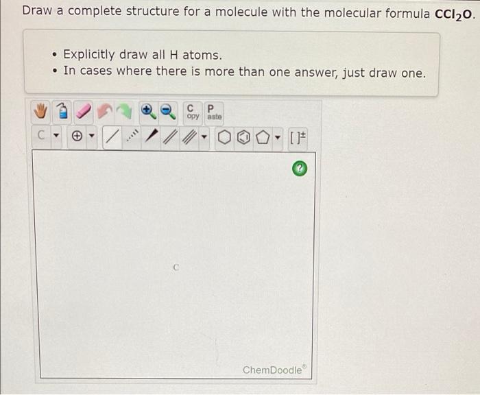 Solved Draw a complete structure for a molecule with the | Chegg.com