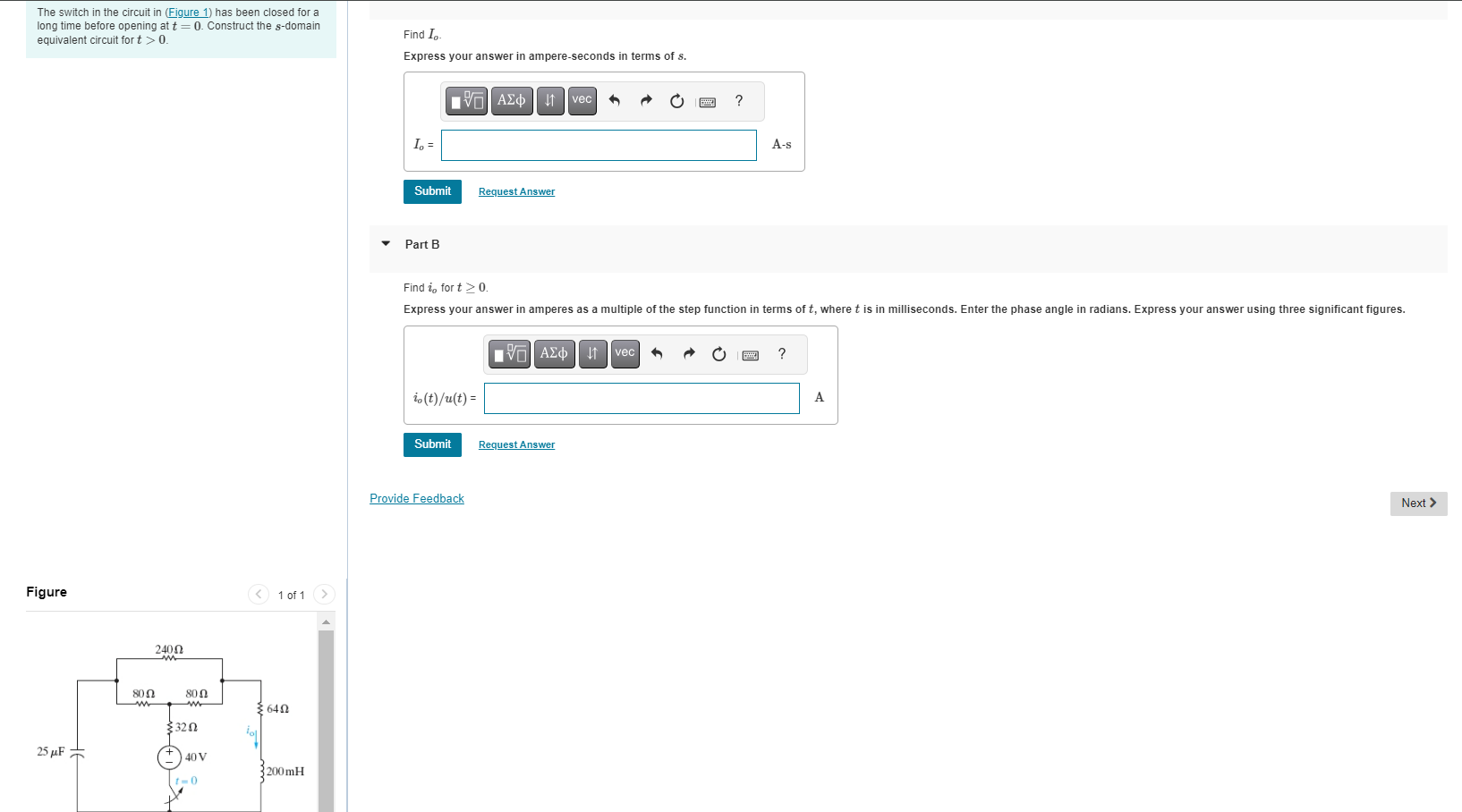 Solved Find Vo ﻿in the circuit.The switch in the circuit in | Chegg.com