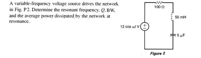 Solved 100 Ω A variable-frequency voltage source drives the | Chegg.com