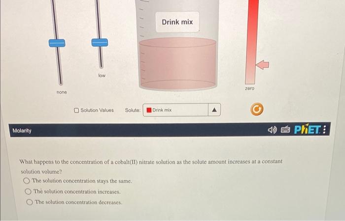 Solved Use the interactive to observe how solute amount and | Chegg.com