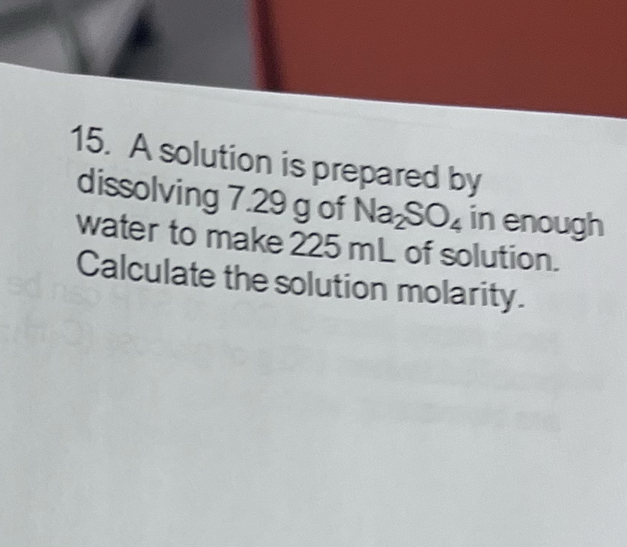 Solved A solution is prepared by dissolving 7.29 ﻿g of | Chegg.com