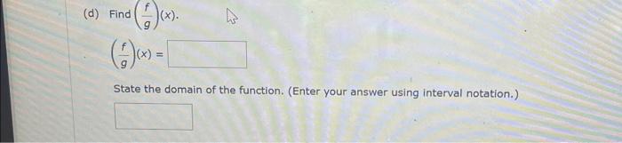 Solved Consider the following functions. f(x)=81−x2,g(x)=x+4 | Chegg.com