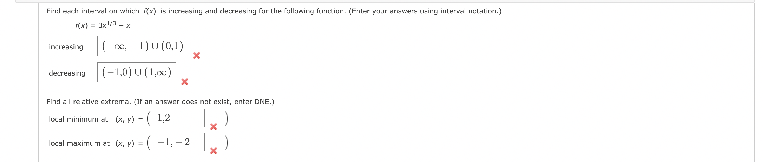 Solved by an EXPERT Find each interval on ﻿which f(x) is ﻿increasing and | Chegg.com