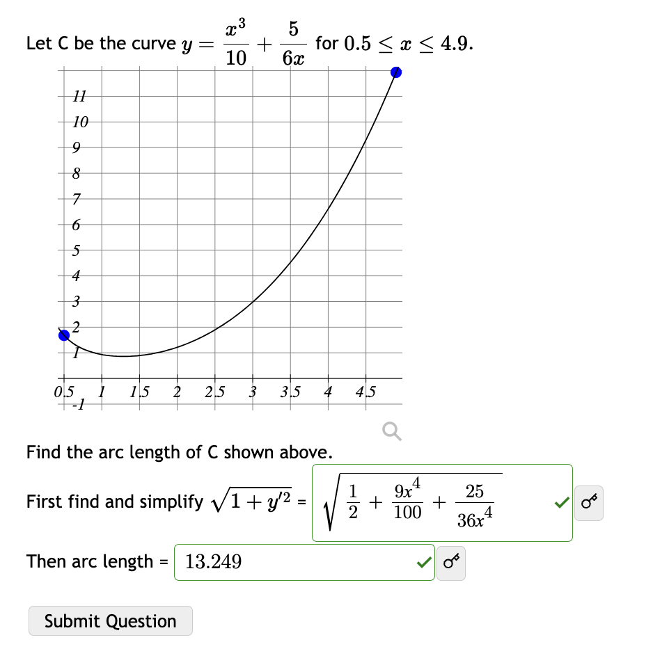 Solved Let C be the curve y=(x^(3))/(1n)+(5)/(n) ﻿for | Chegg.com