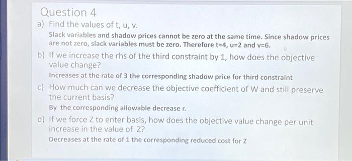Solved - We have just solved a minimization problem. The | Chegg.com