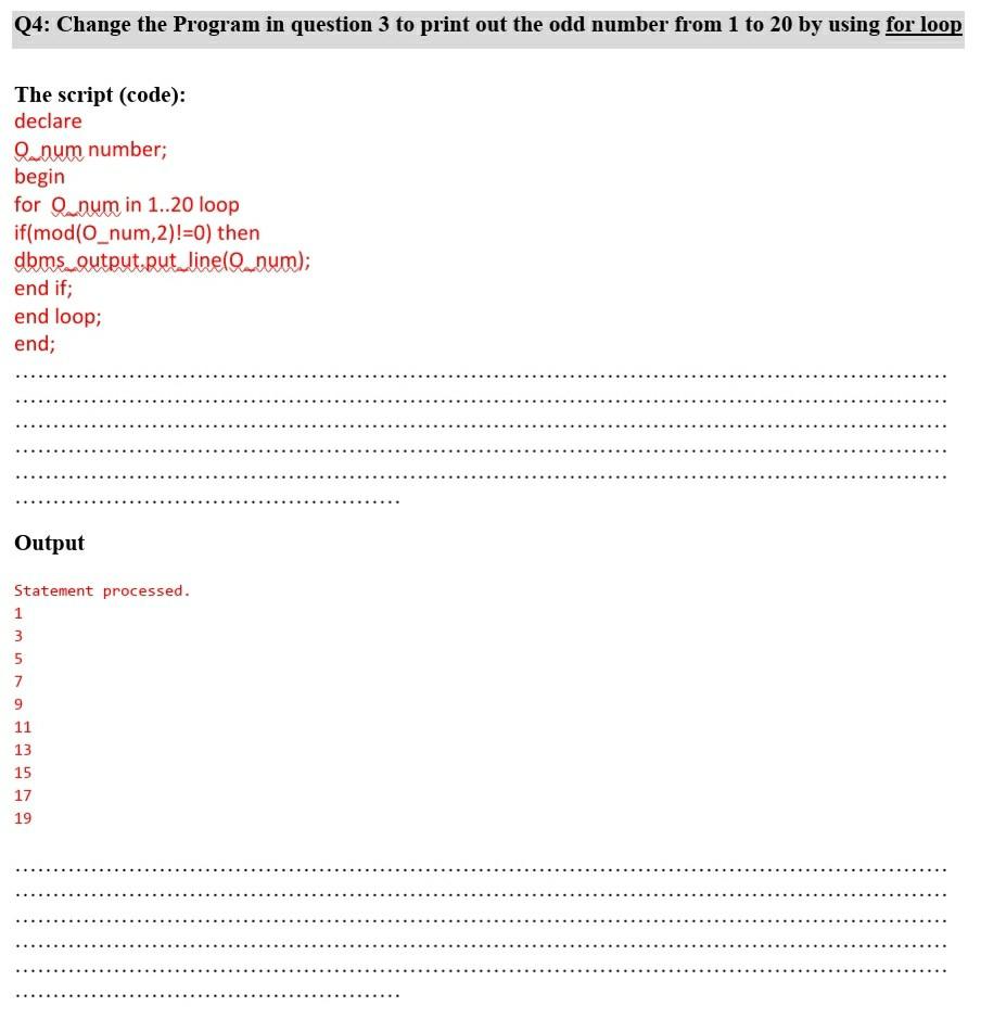 Solved Q3: Write program to print out the even number from 1 | Chegg.com