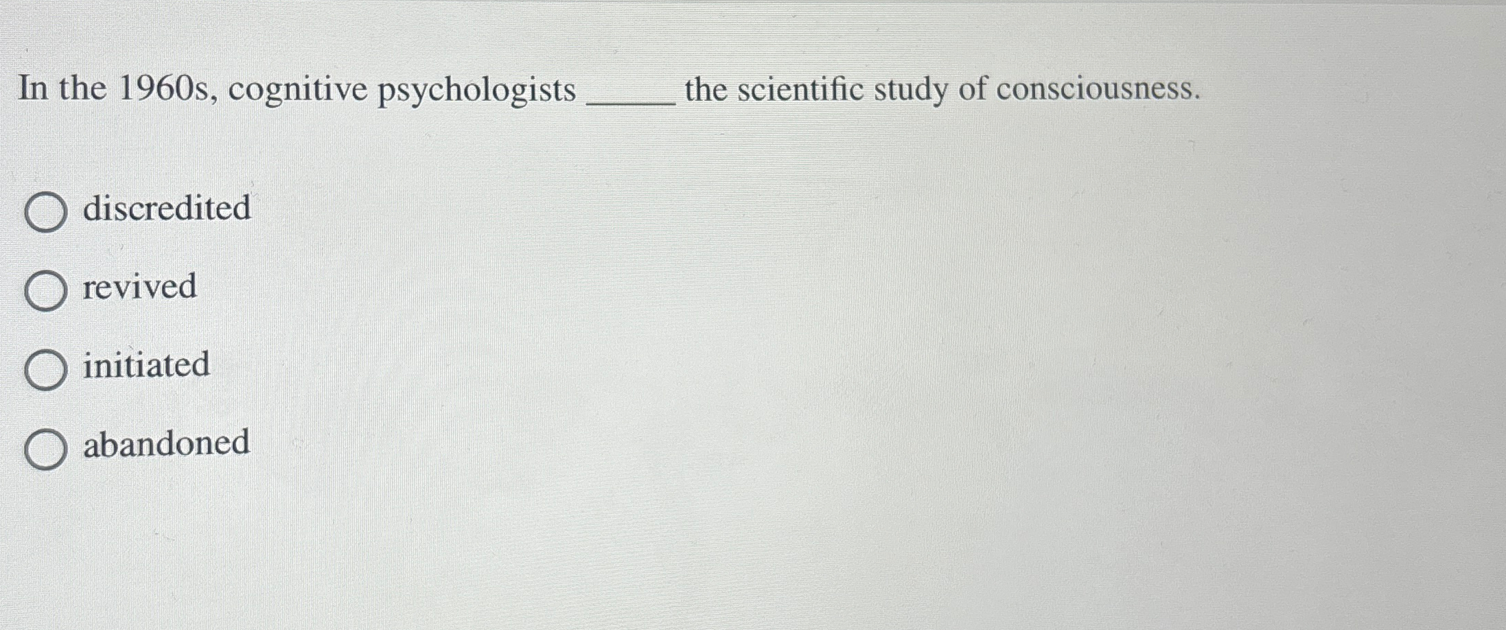 Solved In the 1960 ﻿s, ﻿cognitive psychologists q, ﻿the | Chegg.com