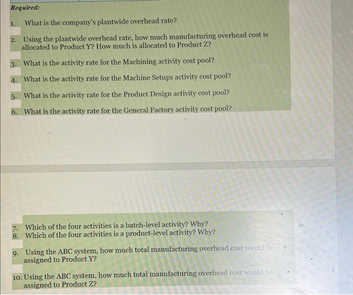 Solved PART 1 Hickory Company manufactures two | Chegg.com