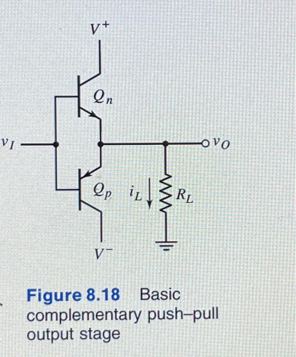 Solved 8.8 Design an idealized class-B output stage, as | Chegg.com