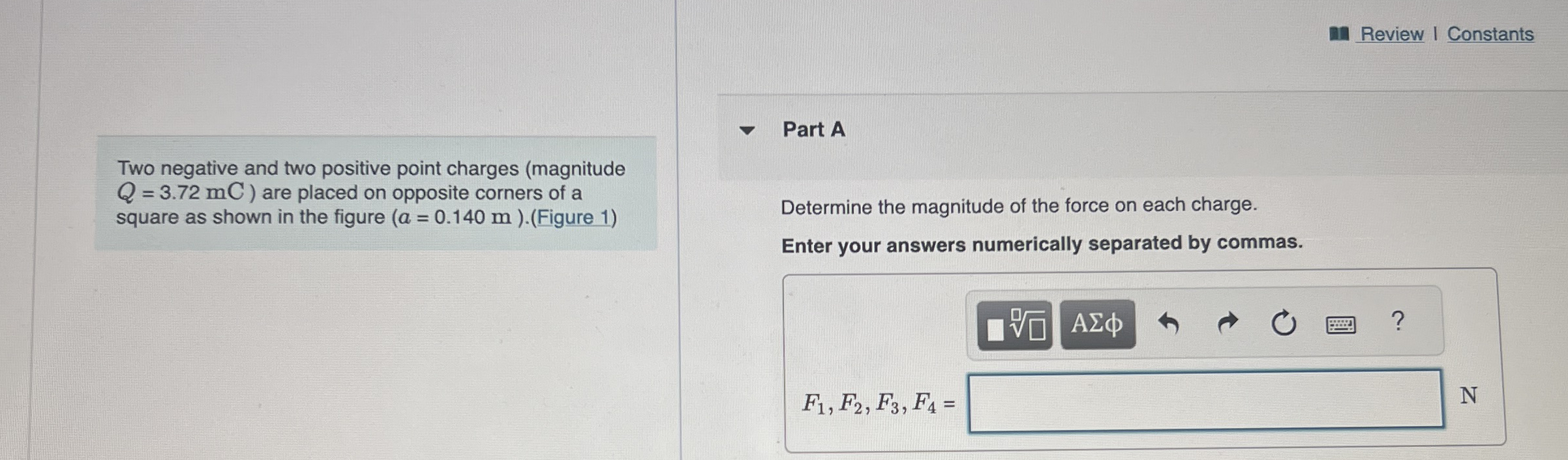 Solved Review I ConstantsPart ATwo negative and two positive | Chegg.com