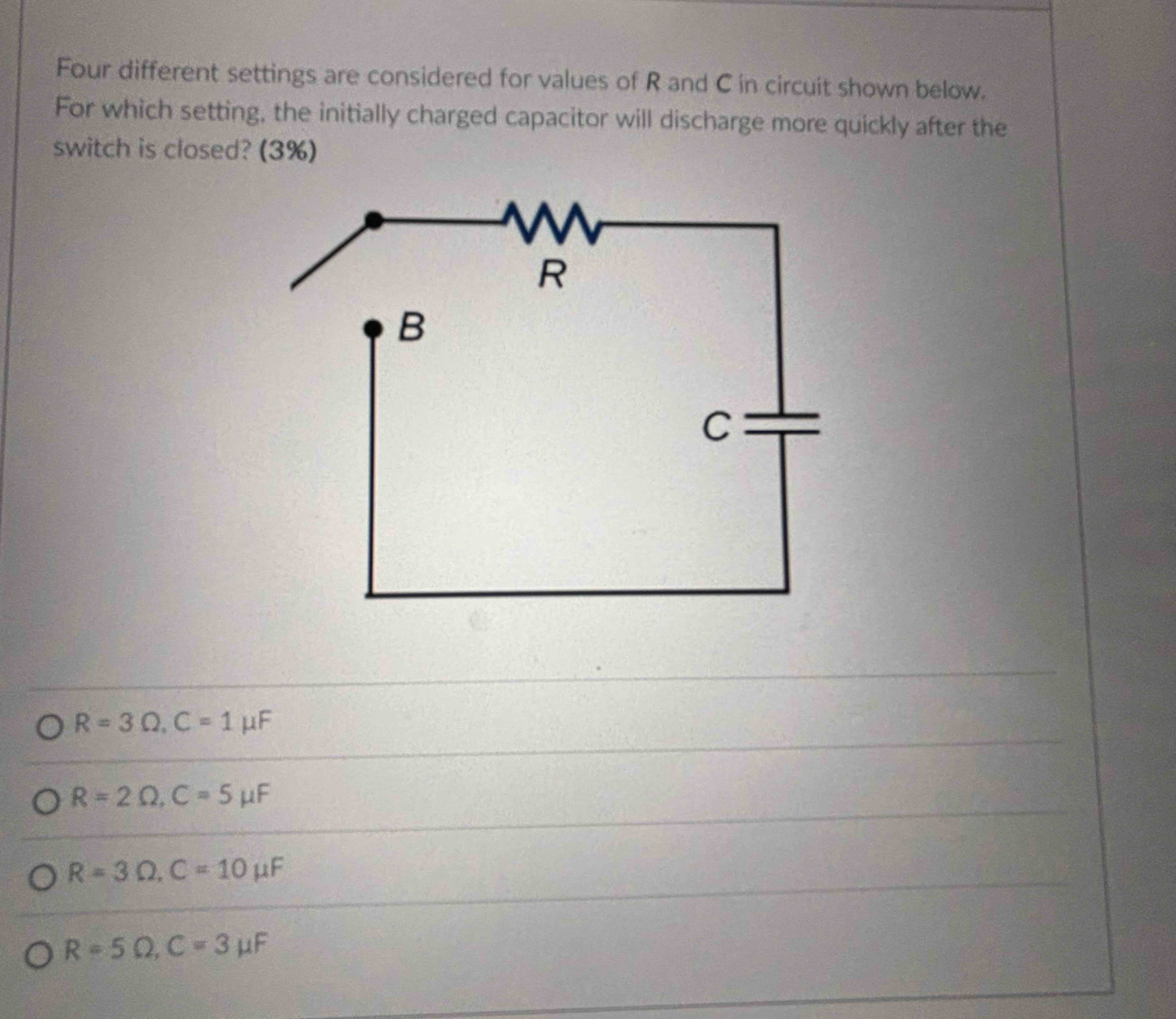 Solved Four different settings are considered for values of | Chegg.com