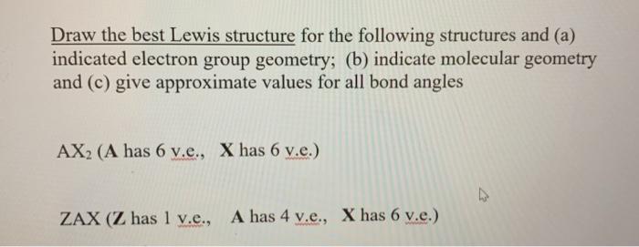 Solved Draw the best Lewis structure for the following | Chegg.com