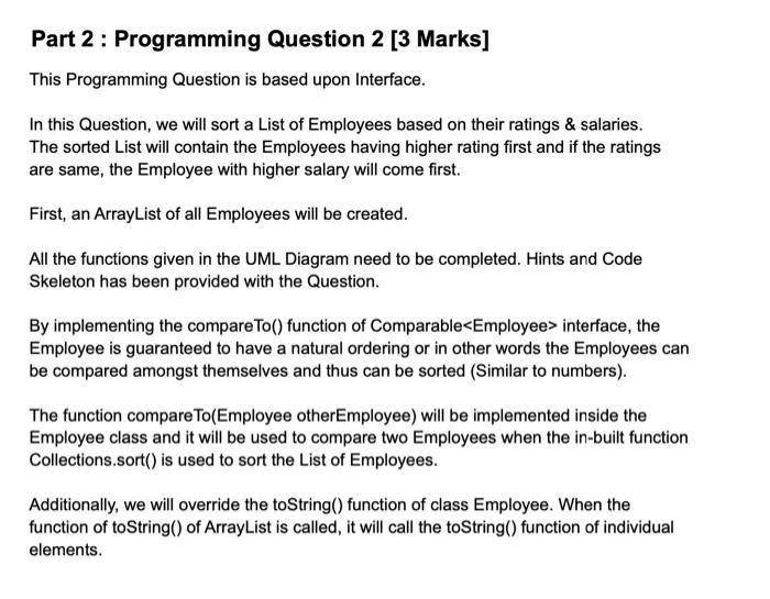 Part 2: Programming Question 2 [3 Marks] This | Chegg.com