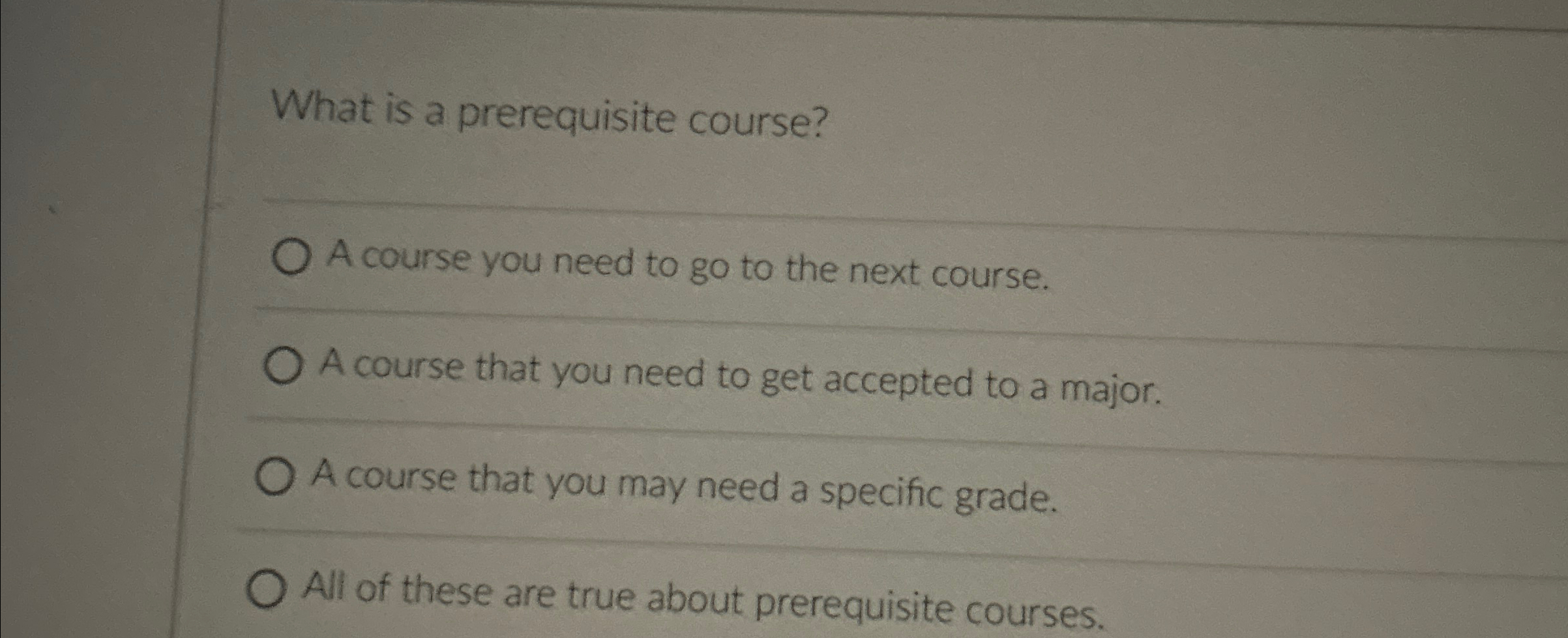Solved What is a prerequisite course?A course you need to go | Chegg.com