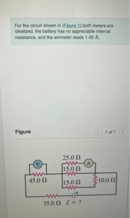 Solved For the circuit shown in (Figure 1) both meters are | Chegg.com