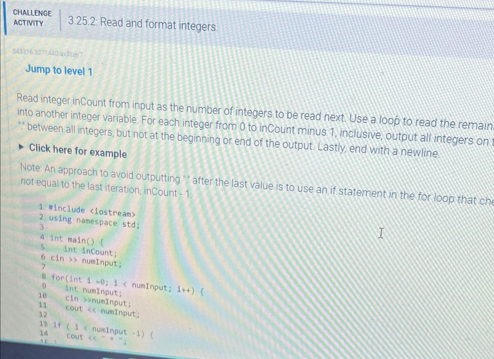 Solved CHALLENGEACTIVITY3.25.2: Read and format | Chegg.com Solved CHALLENGEACTIVITY3.25.2: Read and format | Chegg.com