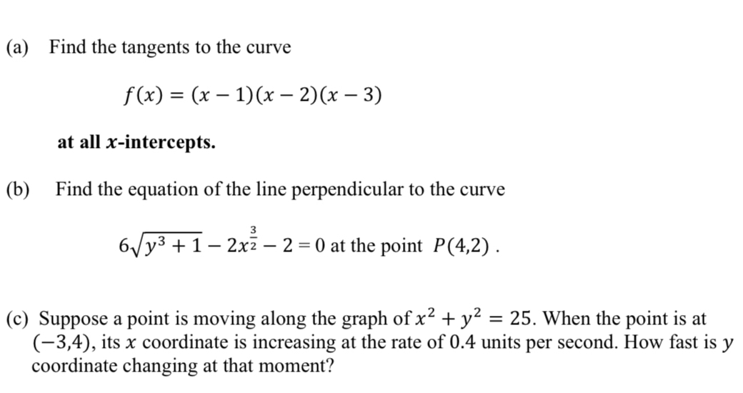 Solved by an EXPERT (a) ﻿Find the tangents to the | Chegg.com