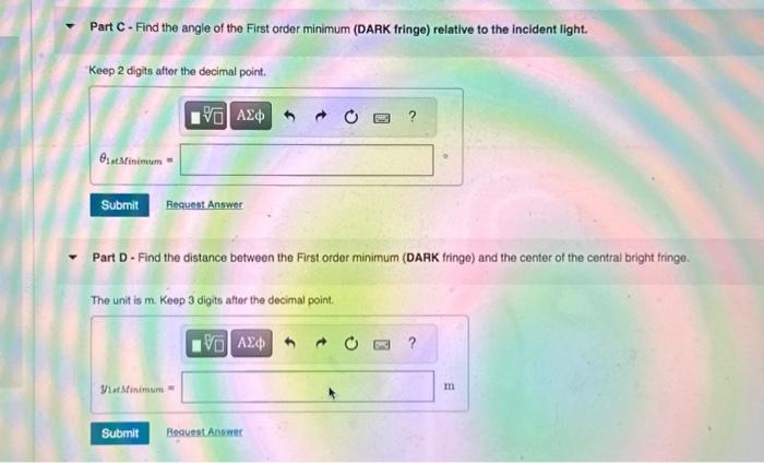 Solved Learning Goal: Single Slit Diffraction The general | Chegg.com