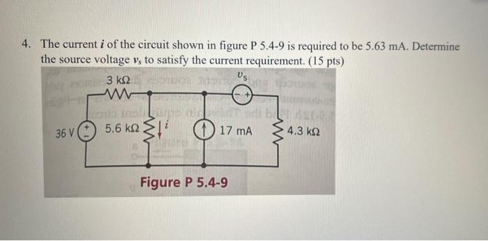 Solved 4. The current i of the circuit shown in figure P | Chegg.com