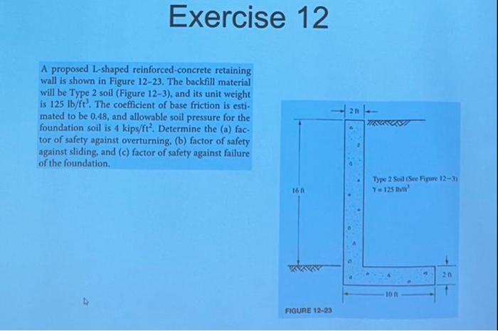 Solved Exercise 12 A proposed L-shaped reinforced-concrete | Chegg.com
