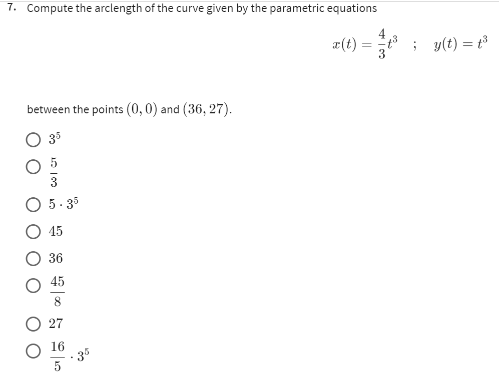 Solved Compute the arclength of the curve given by the | Chegg.com