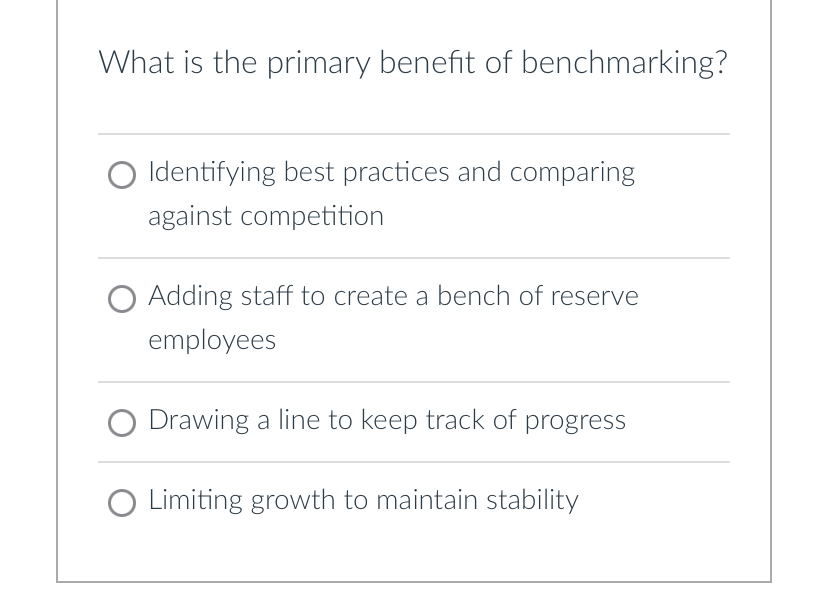 Solved What is the primary benefit of | Chegg.com