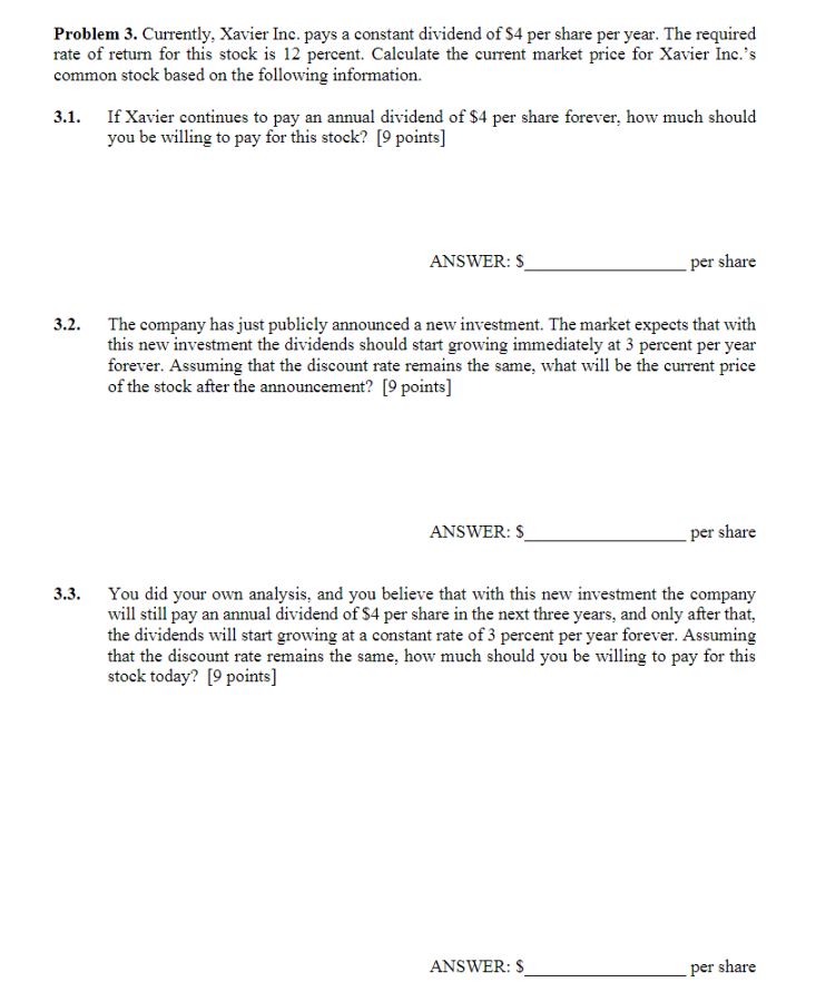 Solved Please show steps and formulas! Thank you! | Chegg.com