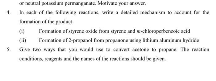 Solved 4. In each of the following reactions, write a | Chegg.com