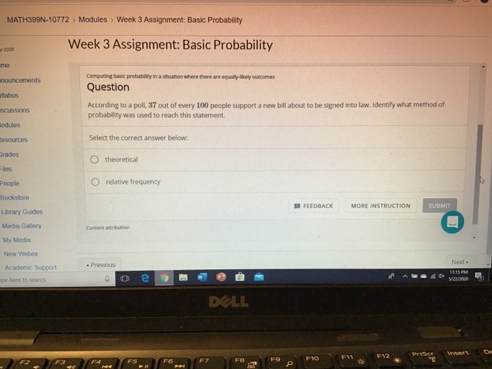 Solved MATH399N-10772 > Modules > Week 3 Assignment: Basic | Chegg.com