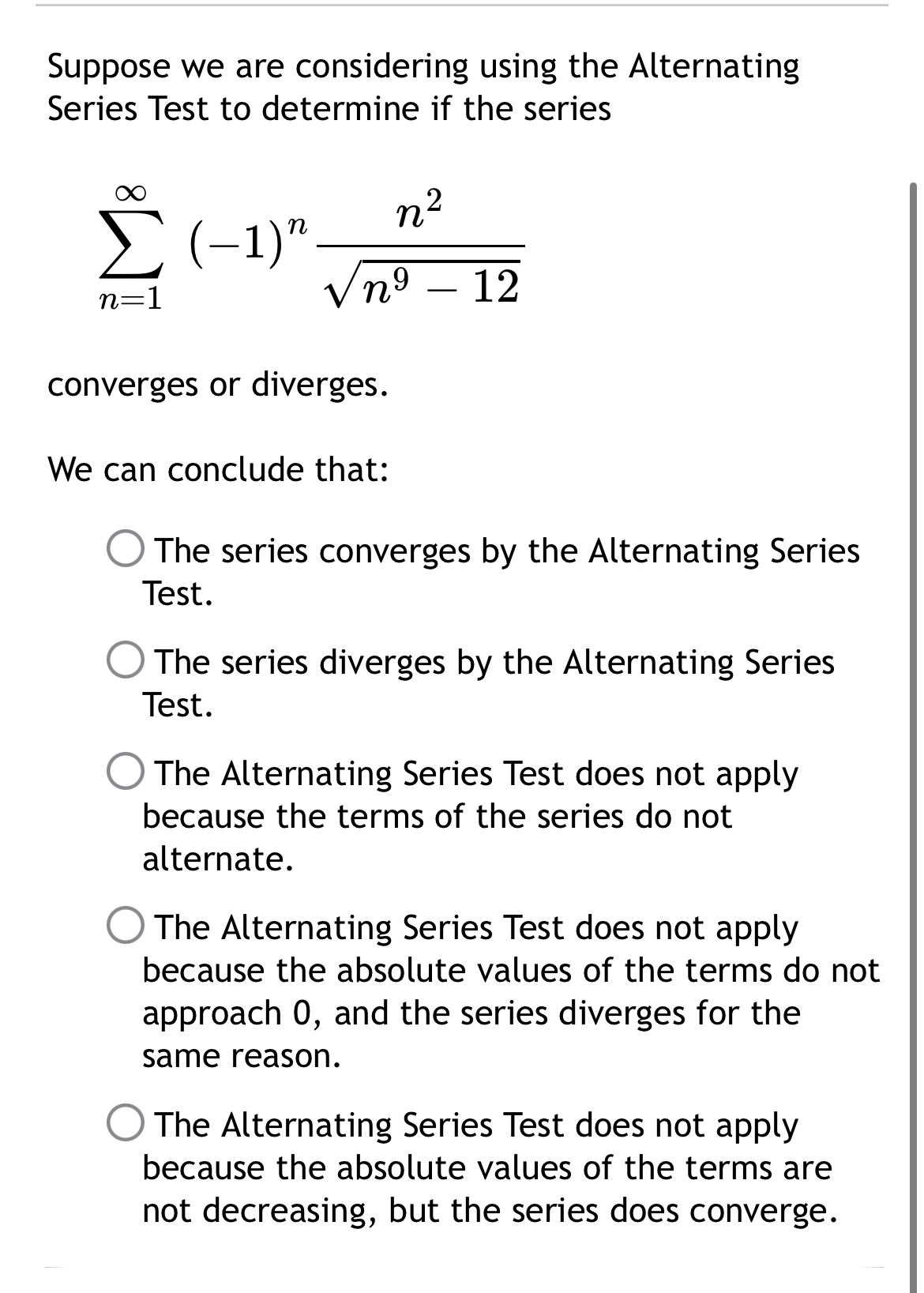 Solved Suppose we are considering using the Alternating | Chegg.com