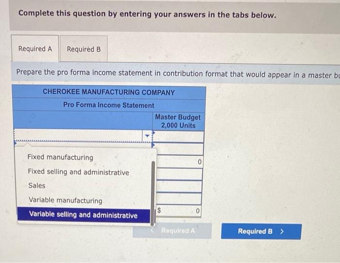 Solved Cherokee Manufacturing Company established the | Chegg.com