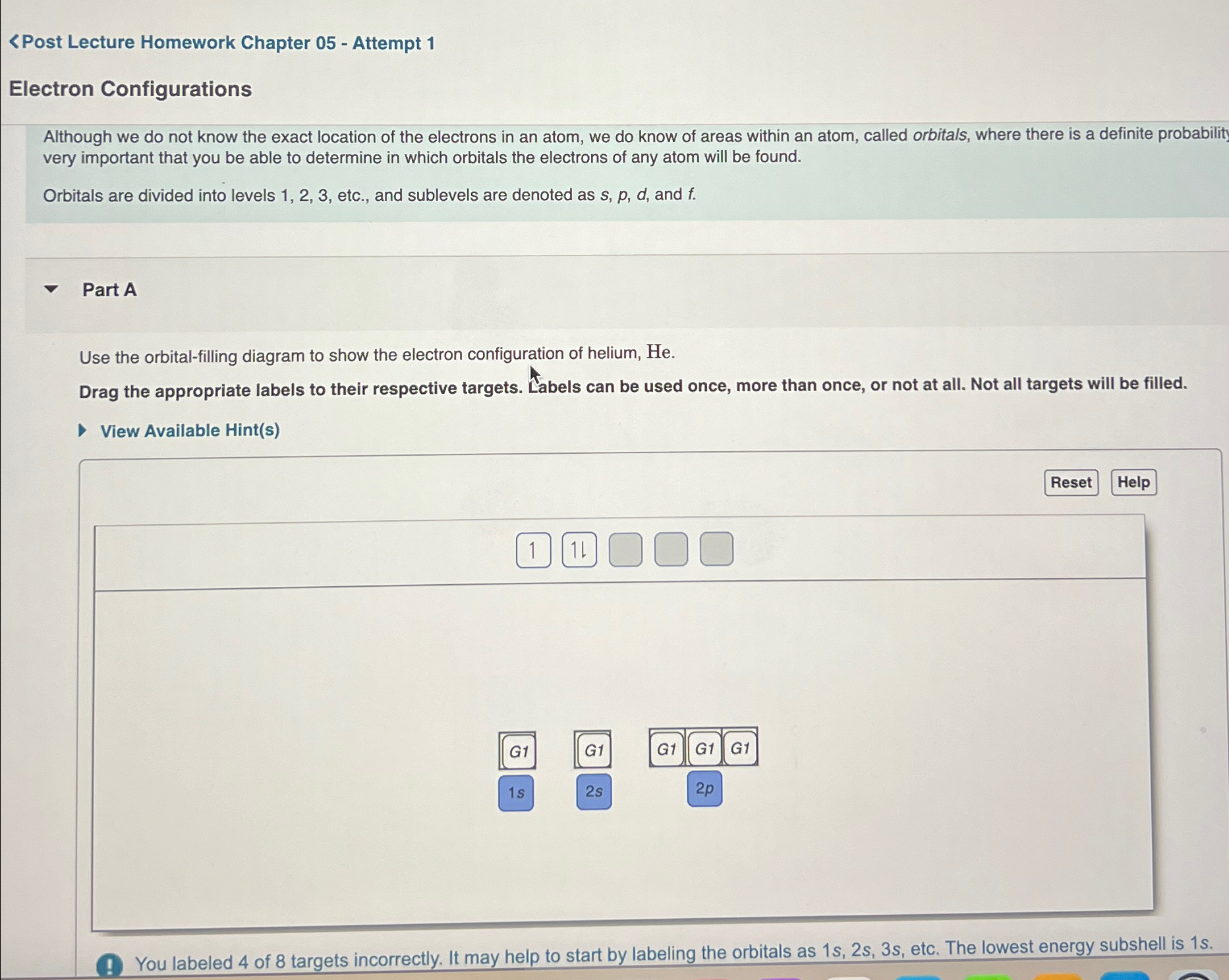 Solved s,p,dfHe1s2s2p1s,2s,3s1s1,2,3, ﻿etc., and sublevels | Chegg.com