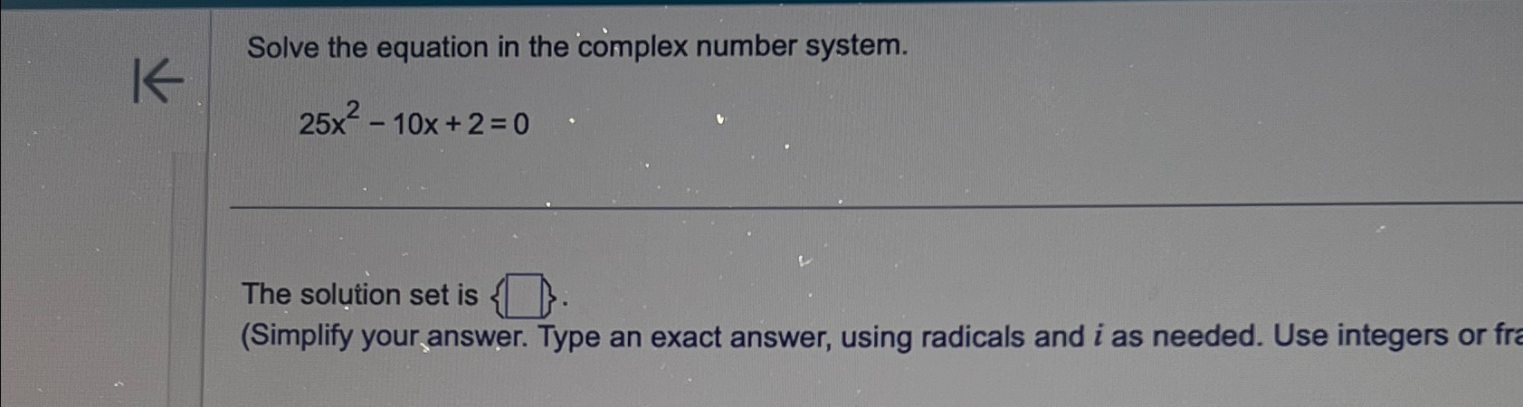 Solved Solve the equation in the complex number | Chegg.com