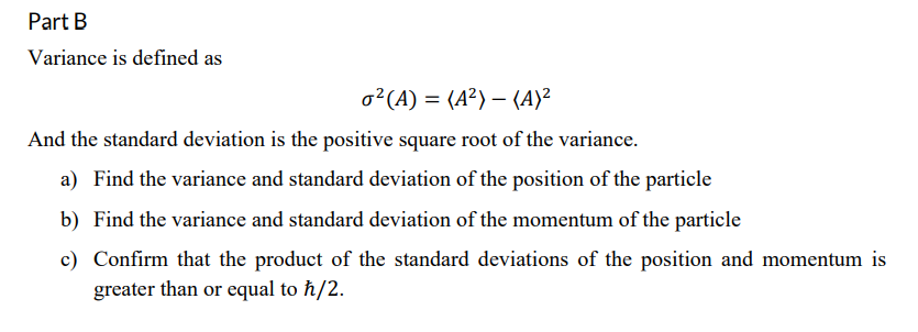 Solved Variance is defined asσ2(A)=(A2)-(A)2And the standard | Chegg.com