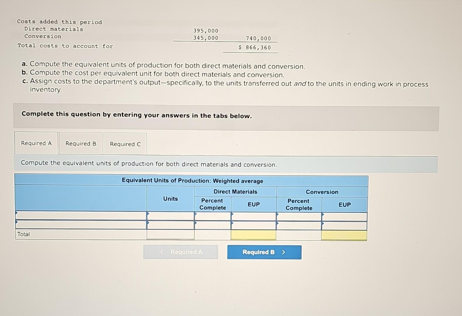 Solved a. Compute the equivalent units of production for | Chegg.com