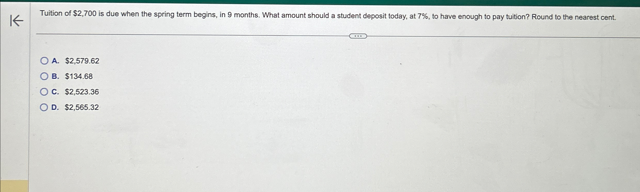Solved Tuition of $2,700 ﻿is due when the spring term | Chegg.com