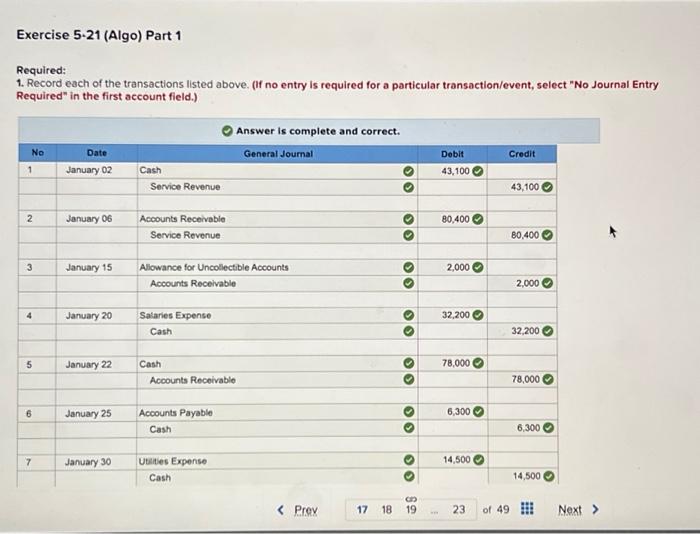 Solved Required information Exercise 5-21 (Algo) Complete | Chegg.com